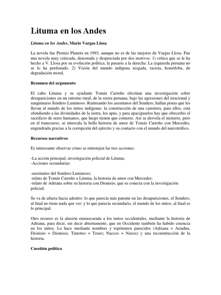 Lituma en Los Andes | PDF