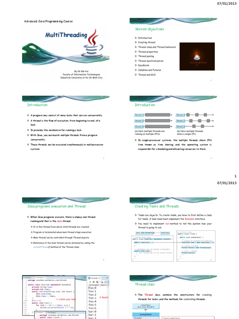 01-Multithreading Ver2 4spp | PDF | Thread (Computing) | Scheduling (Computing)