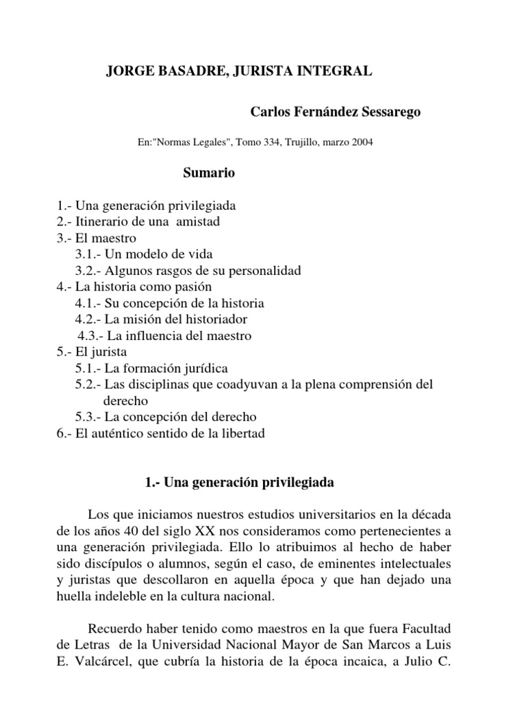 Jorge Basadre | PDF | Historiografía | Homo Sapiens