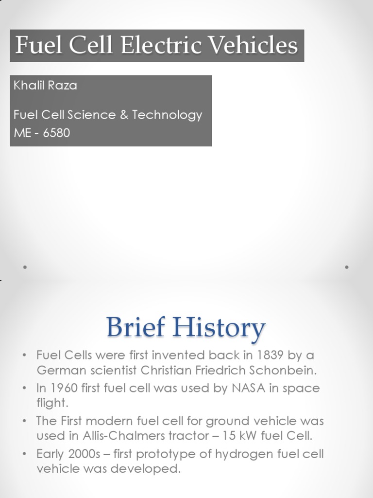 History and Technology of Fuel Cells | PDF | Fuel Cell | Battery ...