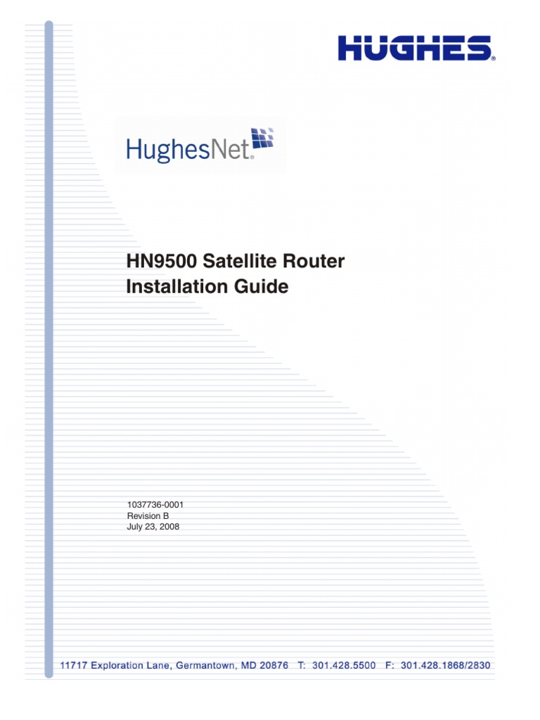 HughesNet HN9500 Satellite Router Installation Guide | PDF | Computer ...