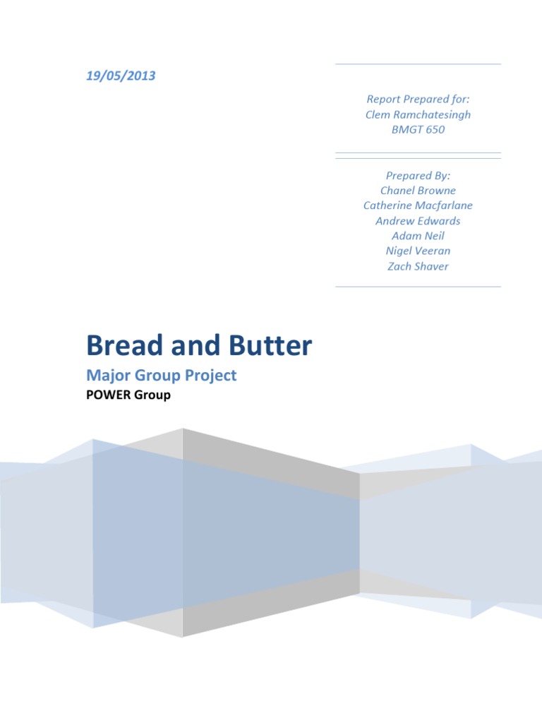 Bread and Butter Report - Final | PDF | Baking | Retained Earnings