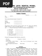 Contoh Kwitansi Rental Mobil | PDF