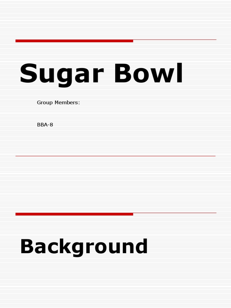 Sugar Bowl | PDF | Advertising | Economics