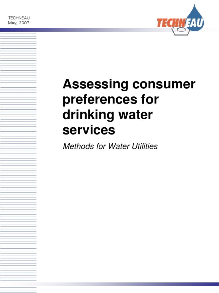 Assessing Consumer Preferences For Drinking Water Services | PDF ...