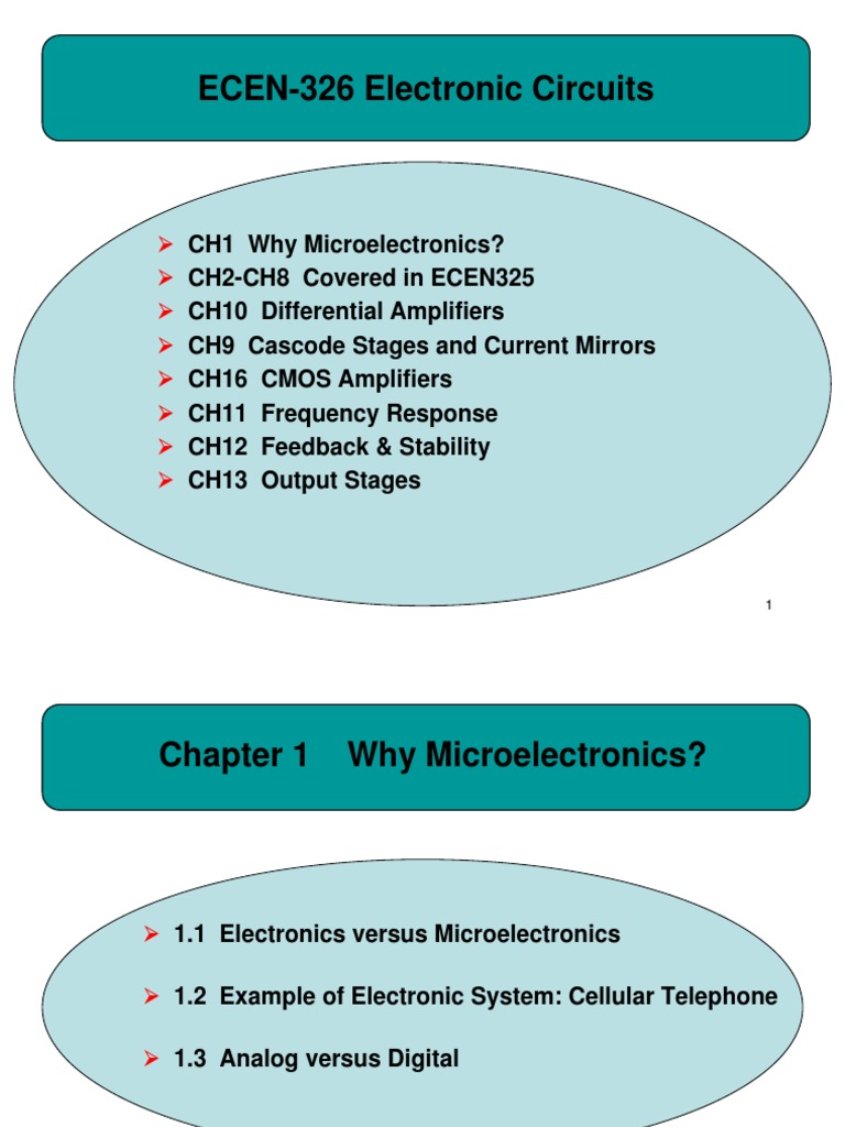 ch01 Tamu ECEN 326 | PDF | Analogue Electronics | Electronics ch01 Tamu ECEN 326 | PDF | Analogue Electronics | Electronics