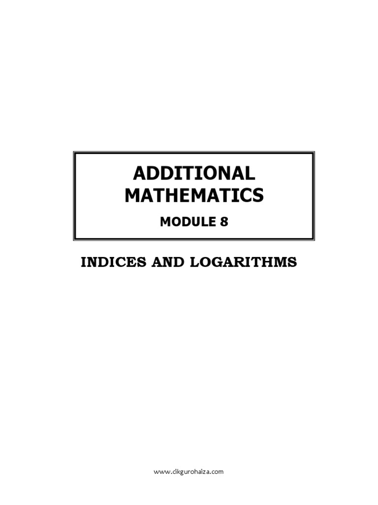 Indices & Log | PDF | Logarithm | Exponentiation