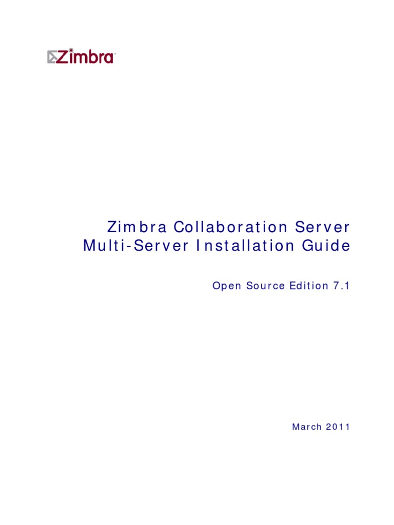 Zcs Os Multi Server Install 7.1.2 | PDF | Domain Name System | Ibm Notes