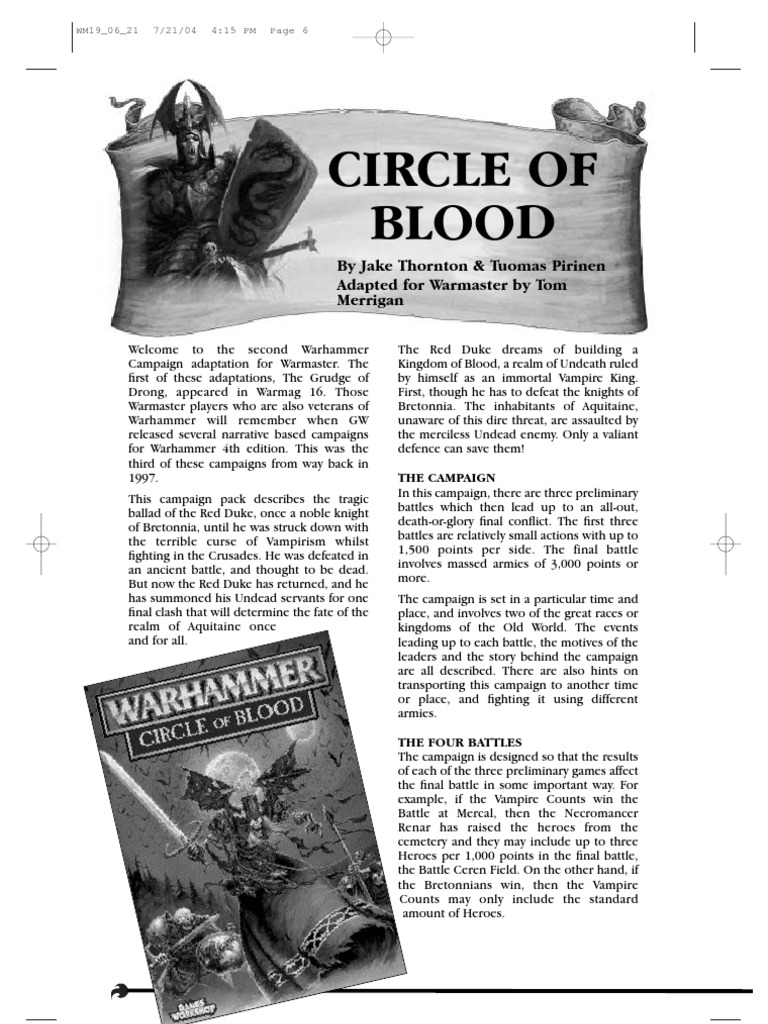 Circle of Blood | PDF | Knight | Vampires