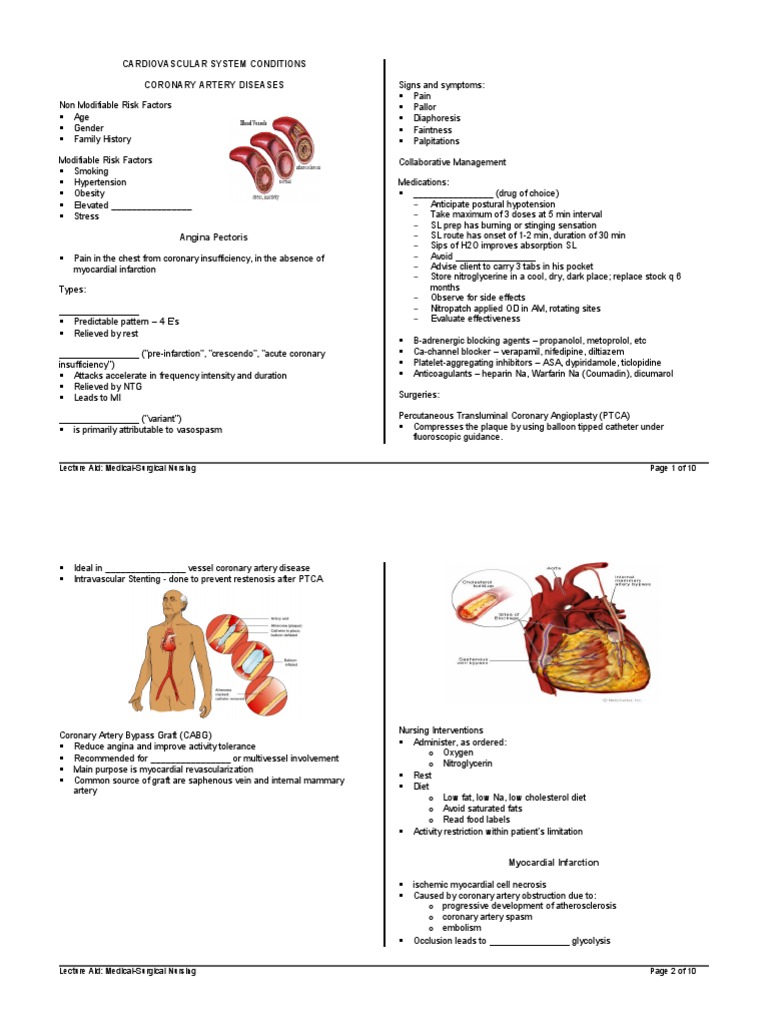 Cardio Ms Hand Out | PDF | Heart Failure | Myocardial Infarction