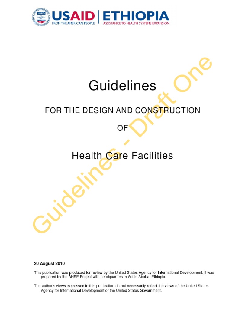 Guidelines For The Design and Construction of Health Care Facilities ...