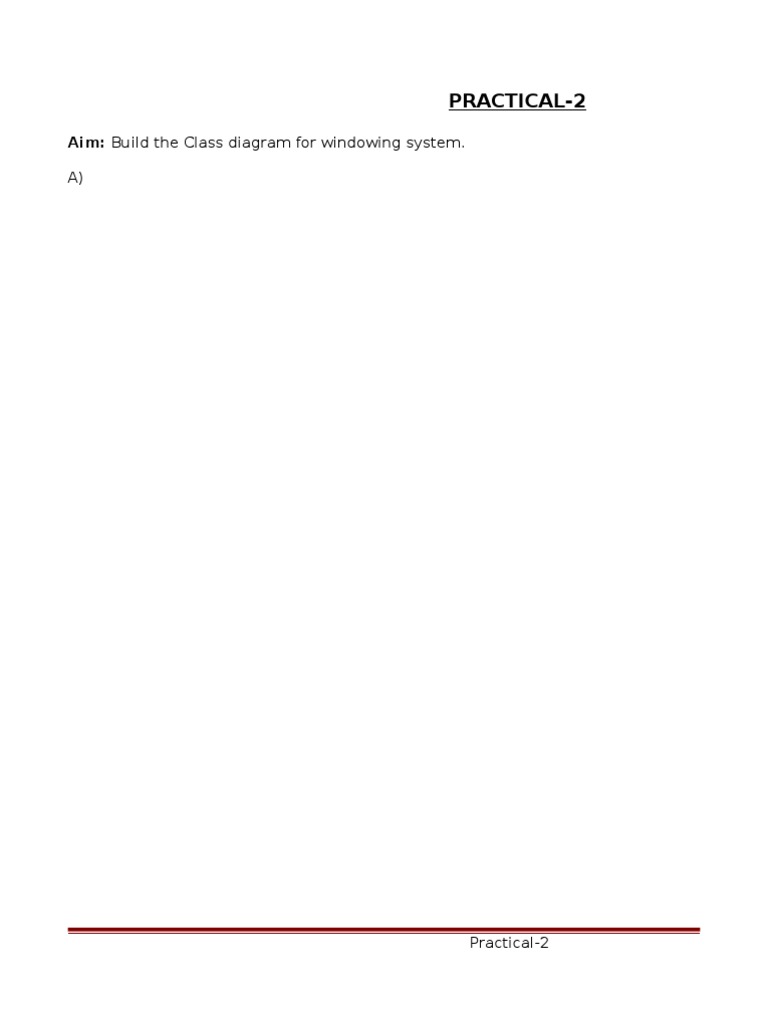 OOAD Class Diagram For Windowing System | PDF