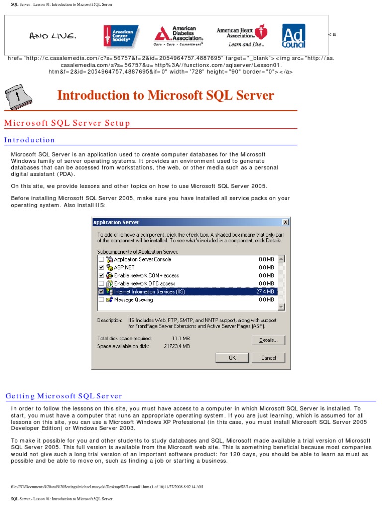 Introduction To Microsoft SQL Server | PDF | Microsoft Sql Server ...