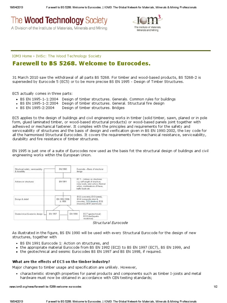 Farewell To BS 5268 | PDF | Lumber | Wood