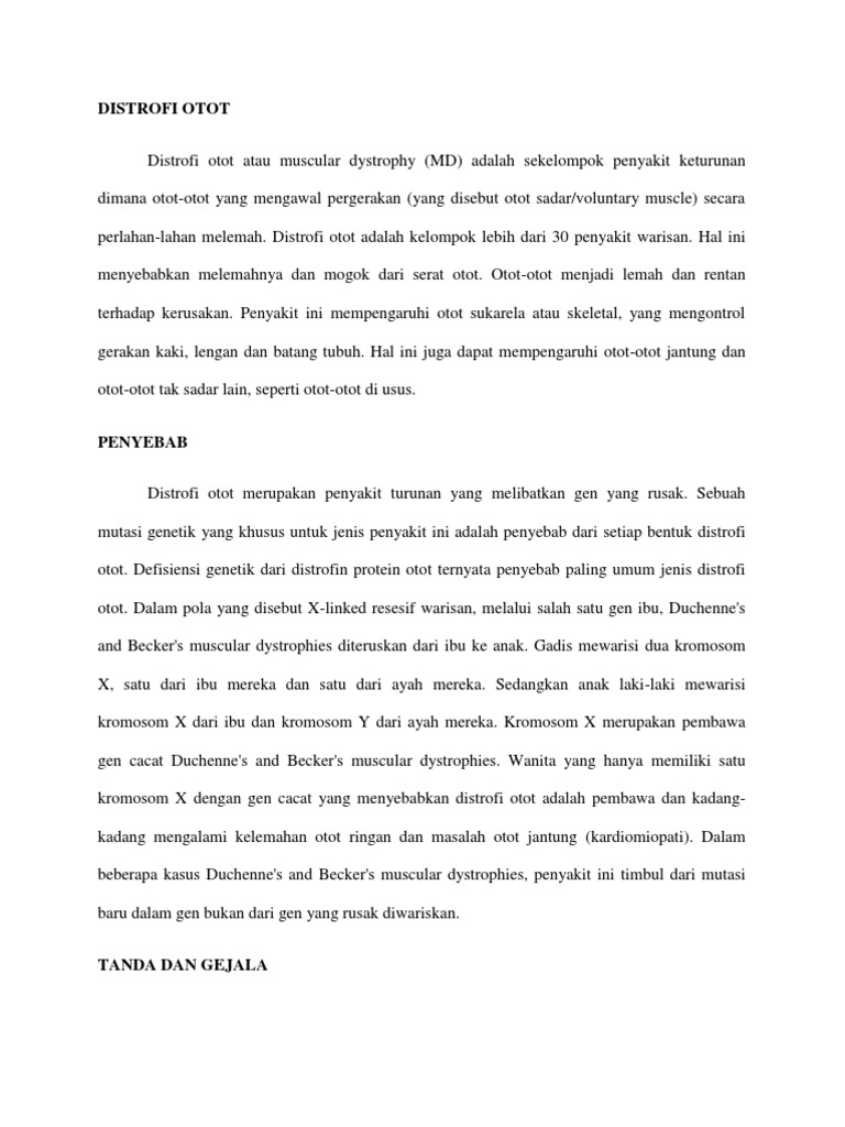 Distrofi Otot | PDF | Pengembangan Diri | Kesehatan Holistik