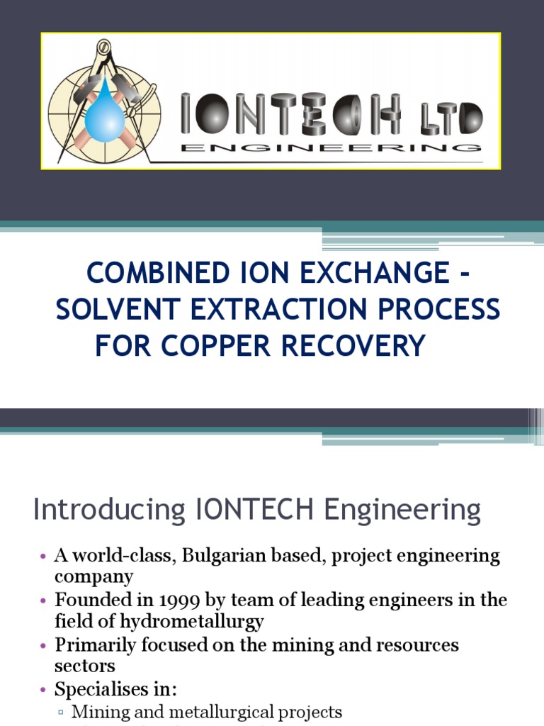 Combined Ion Exchange - Solvent Extraction Process 1 | Chemistry ...
