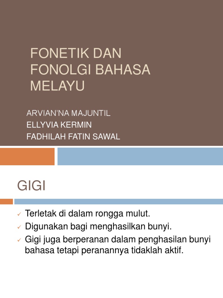 Fonetik Dan Fonolgi Bahasa Melayu | PDF