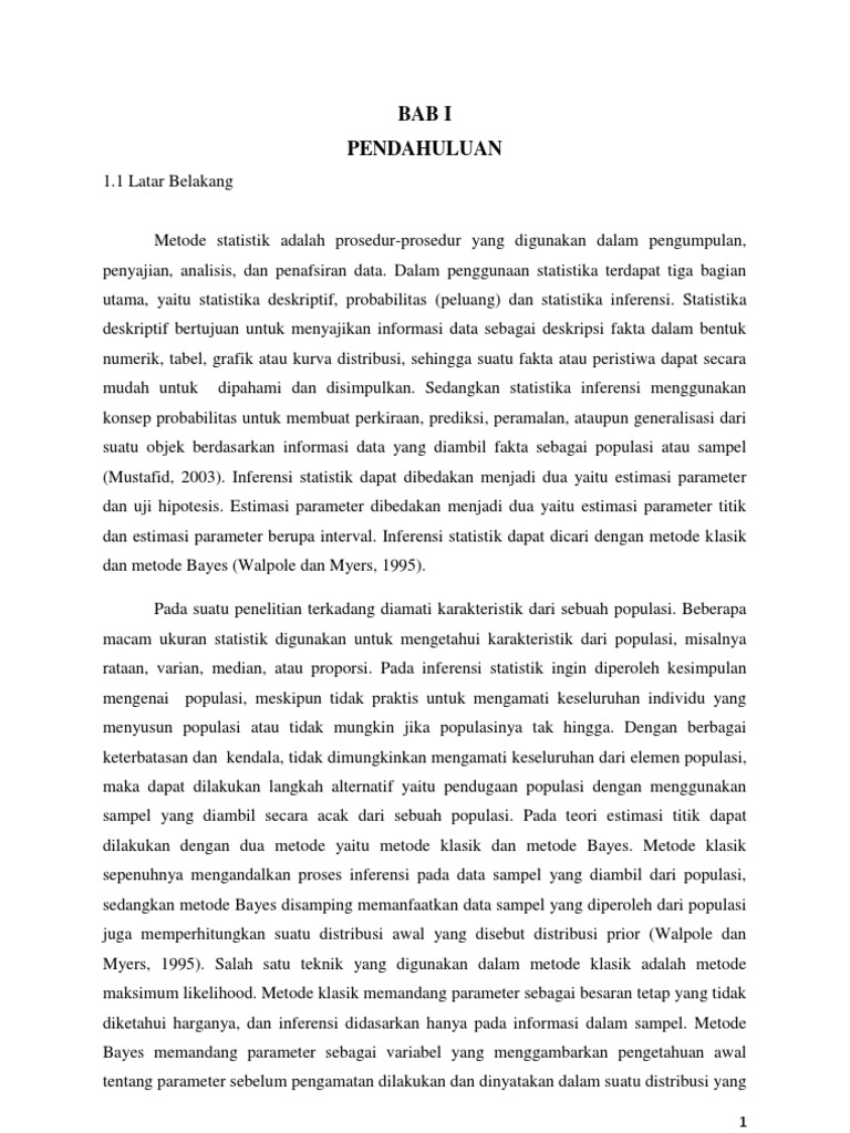 Makalah Inferensi Bayesian Untuk Normal Mean | PDF