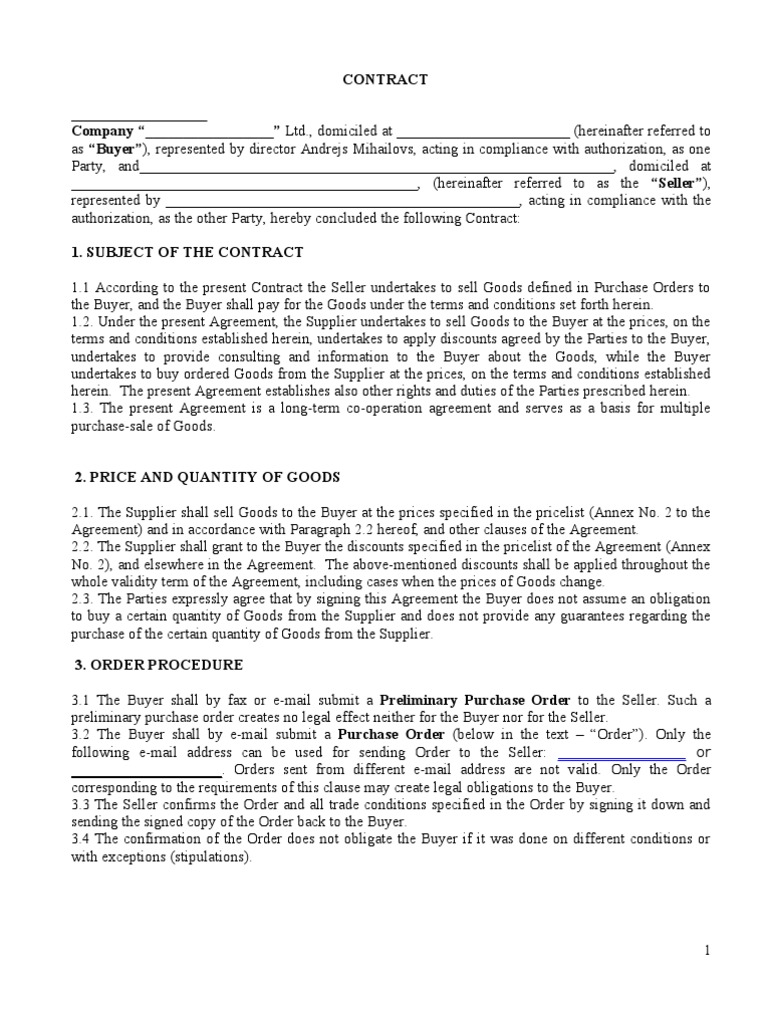 Contract Import Shablon | PDF | Business | Government