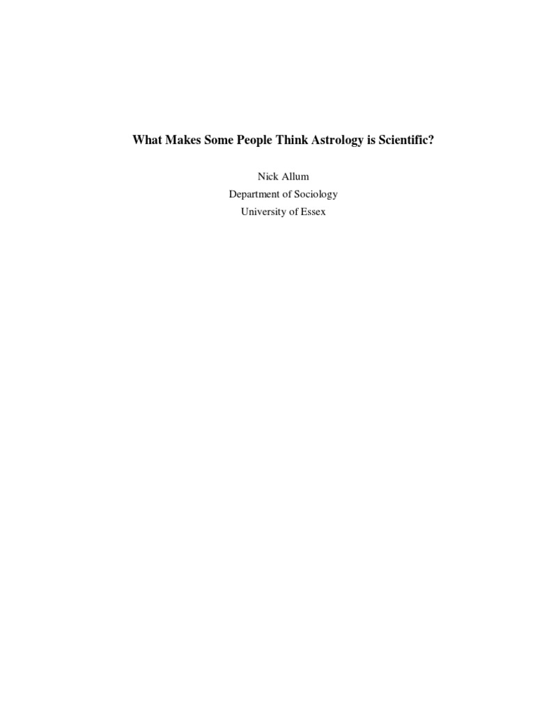 Astrology: Science or Pseudoscience? | PDF