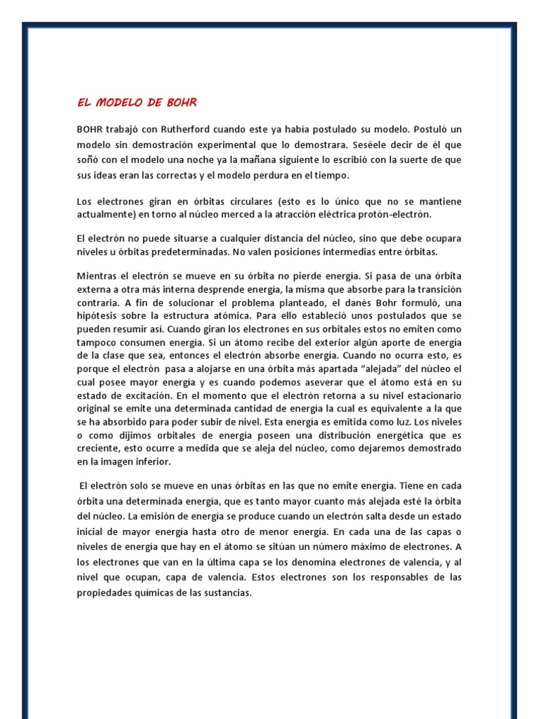 Modela de Bohr | PDF