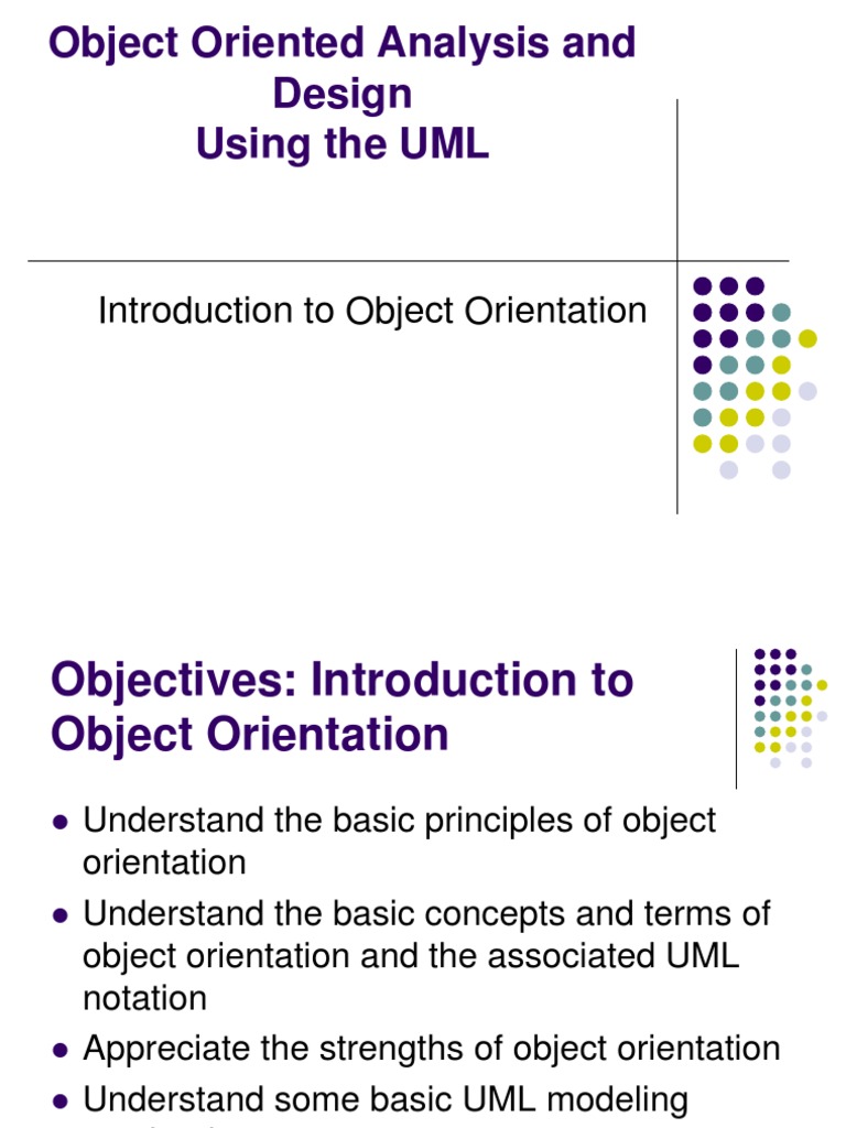 Introduction To Object Oriented Concepts And Principles Using The Unified Modeling Language Uml 7497