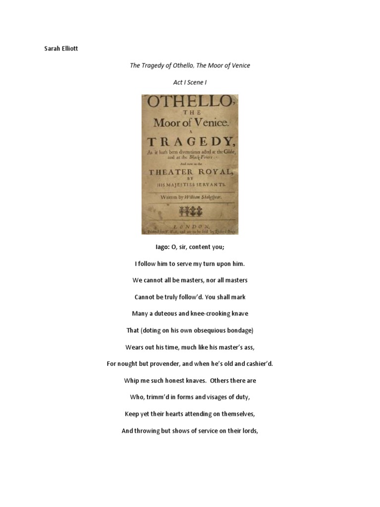 The Tragedy of Othello | PDF | Iago | Othello