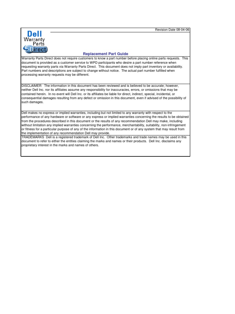 Dell Latitude - Part - Guide | PDF | Computer Hardware | Office Equipment