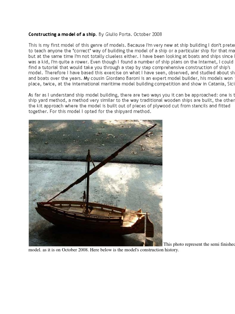 Constructing A Model of A Ship | PDF | Deck (Ship) | Ships