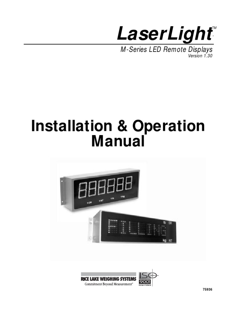 Laserlight: Installation & Operation Manual | PDF | Manufactured Goods ...
