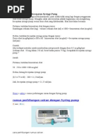 Rumus Pemberian Obat Farmabes Dengan Syring Pump | PDF