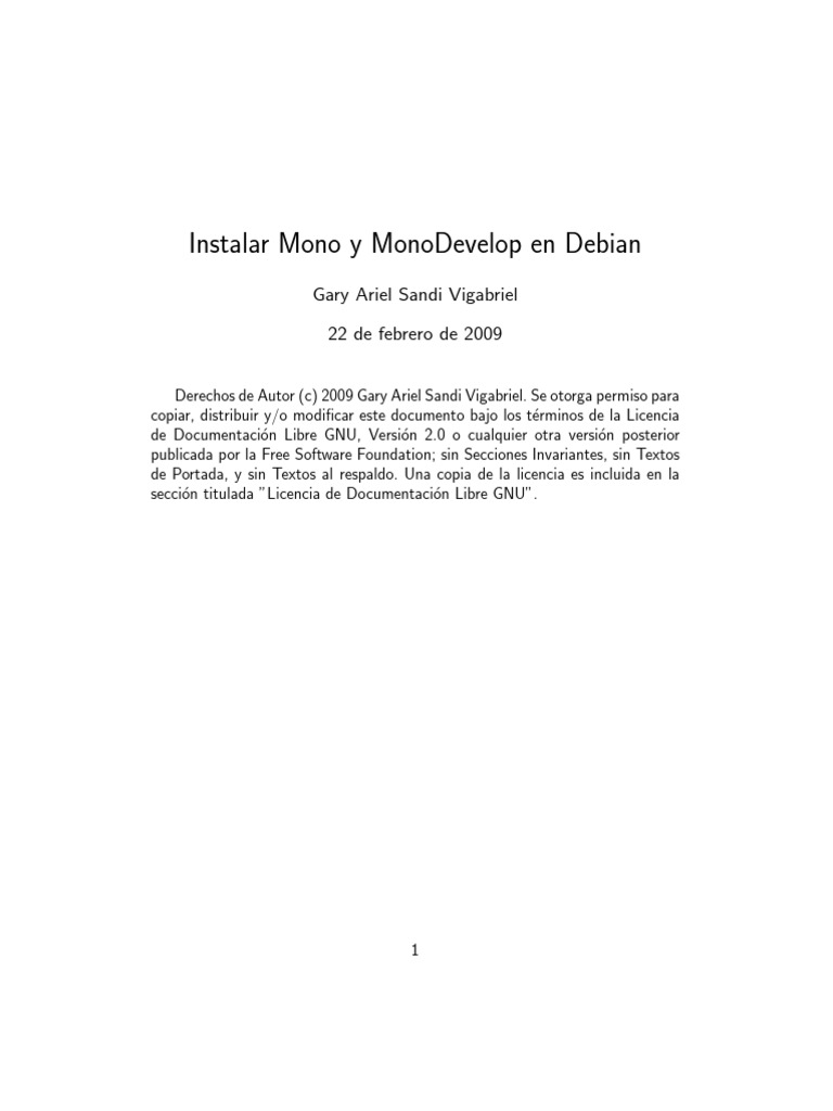 Instalar Mono y MonoDevelop en Debian | PDF | Familias de sistemas ...
