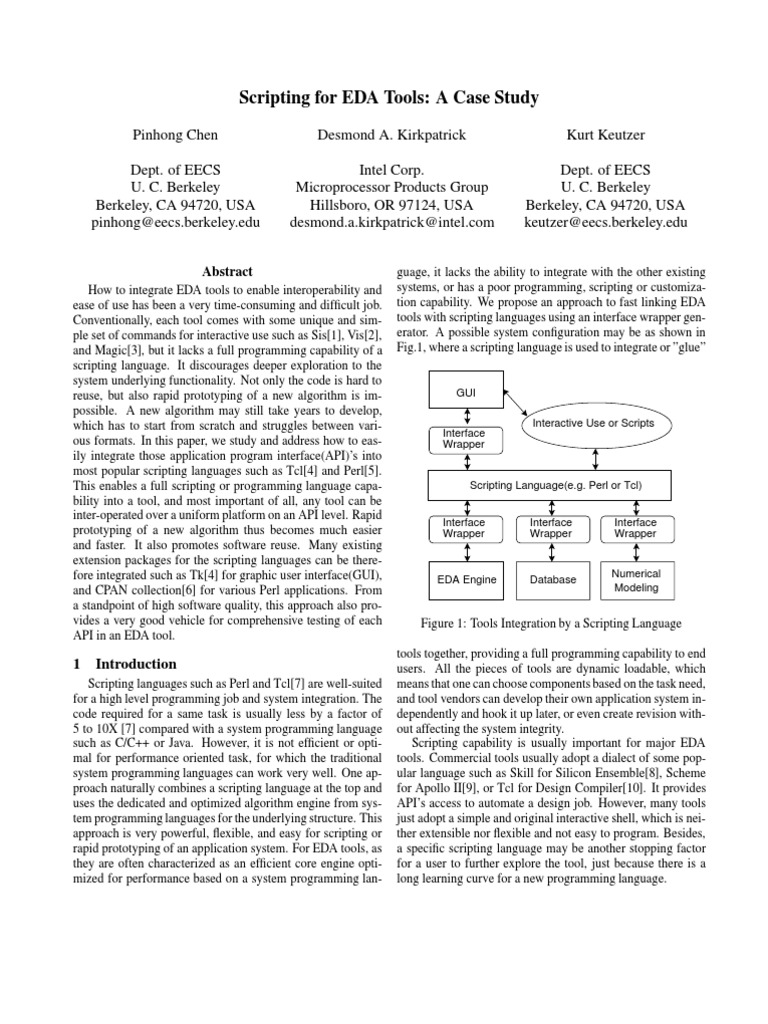 Eda Scripting Languages | PDF | Scripting Language | Application Programming Interface