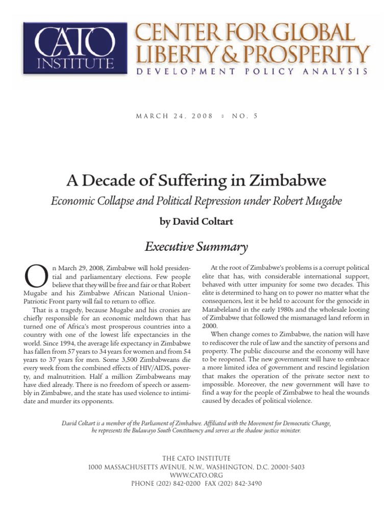 A Decade of Suffering in Zimbabwe: Economic Collapse and Political ...