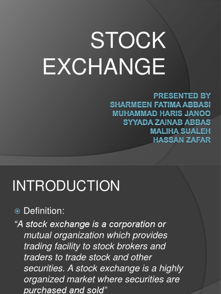 Stock Exchange | PDF | Stock Exchange | Stocks