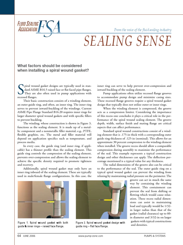 Installing Spiral Wound Gasket | PDF | Mechanical Engineering | Applied And Interdisciplinary ...