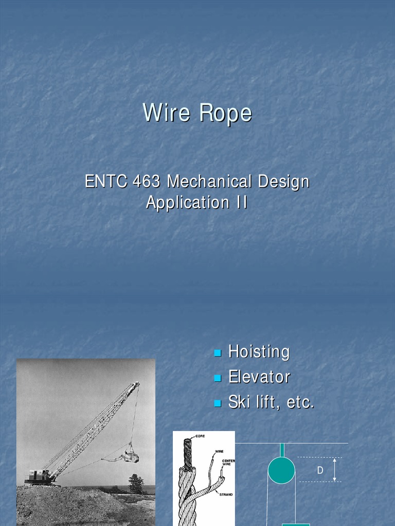 Wire Rope Design and Selection | PDF | Rope | Strength Of Materials