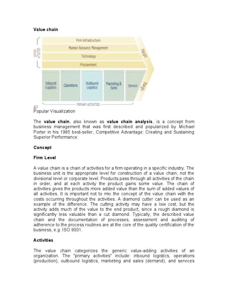 Value Chain | PDF | Value Chain | Accountability