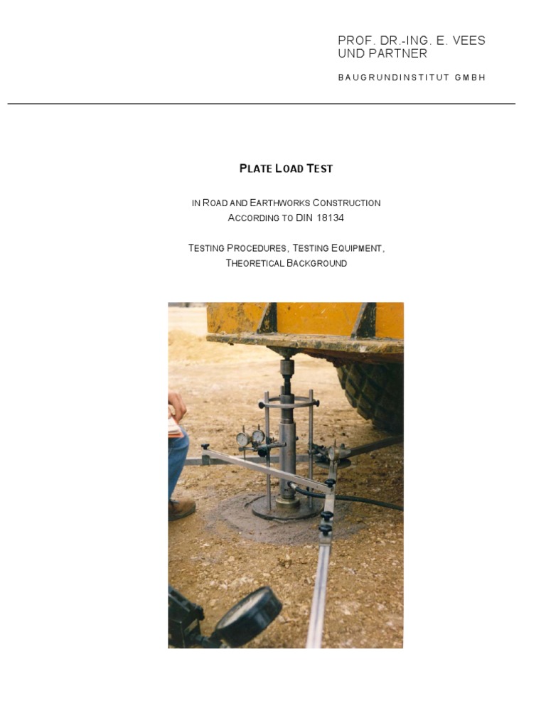 Plate Load Test Procedure - DIN 18134 | PDF | Young's Modulus ...