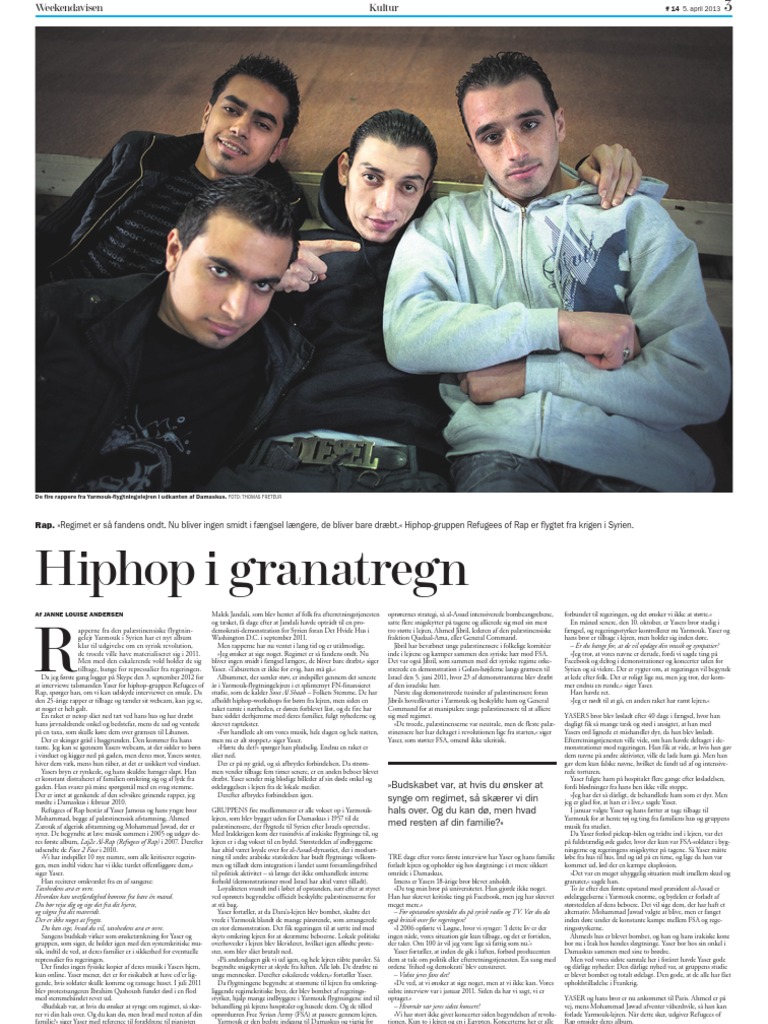 Syriske Refugees of Rap Er Flygtninge Påny | PDF
