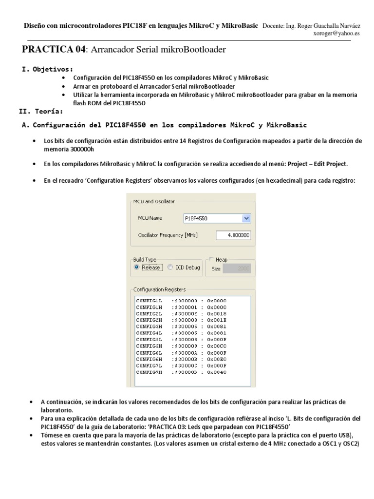 MikroBootloader para PIC18F4550 | PDF | Microcontrolador | Arranque