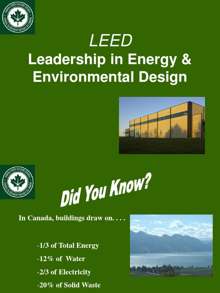 LEED Presentation | Leadership In Energy And Environmental Design ...