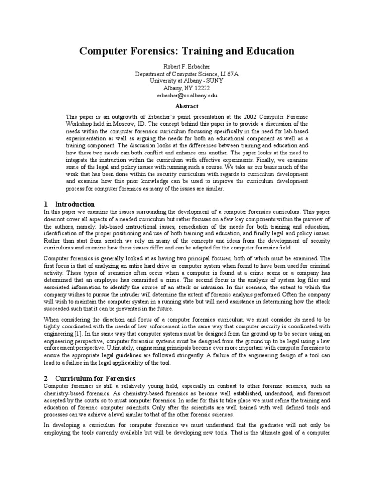 Computer Forensics Training and | PDF | Computer Forensics | Laboratories