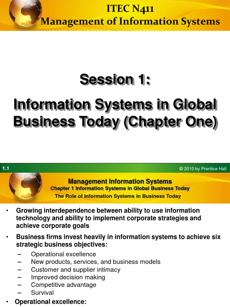 Information Systems in Global Business Today (Chapter One) | PDF ...