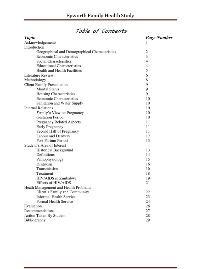 Epworth Family Health Analysis | PDF | Self-Improvement