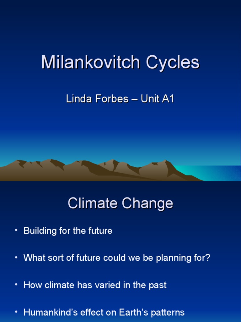 Milankovitch Cycles | PDF | Ice Age | Climate Change