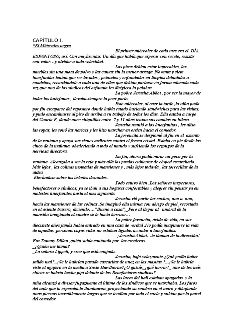Jerusha Abbot y el Papaíto piernas largas | PDF