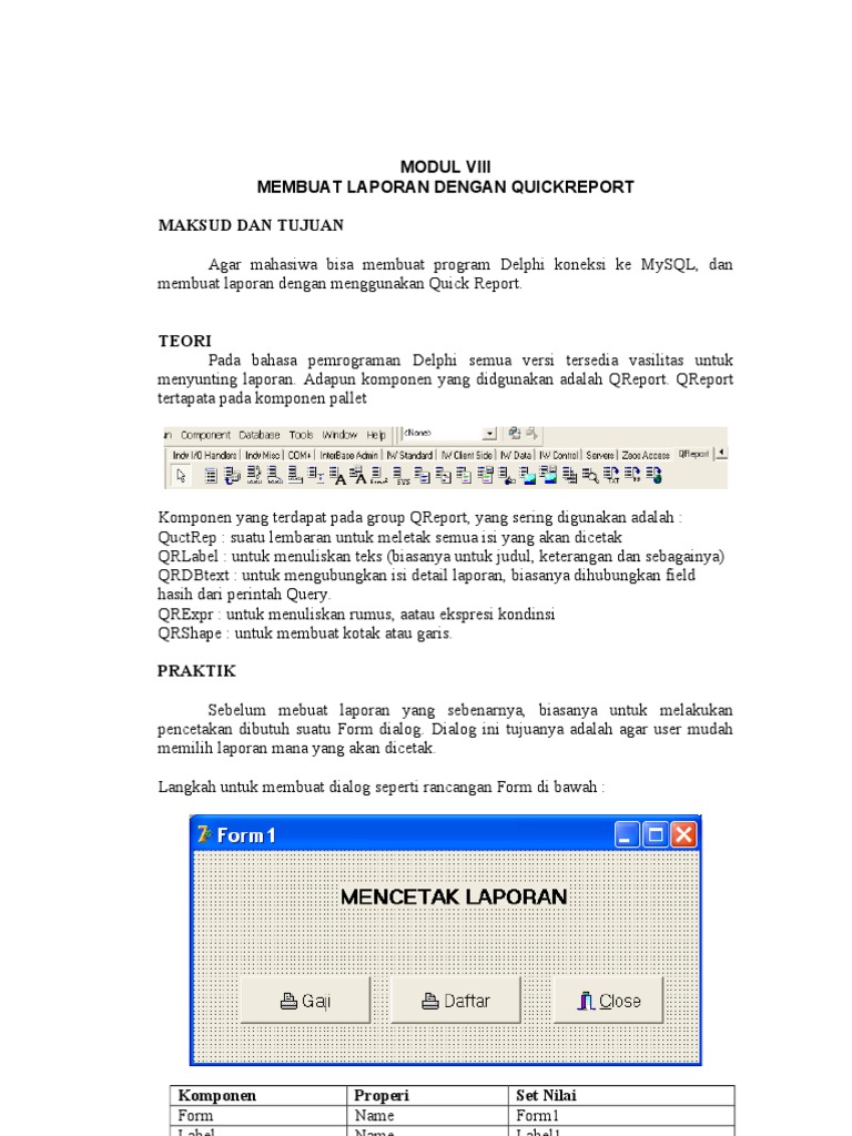Modul Delphi | PDF | Komputer