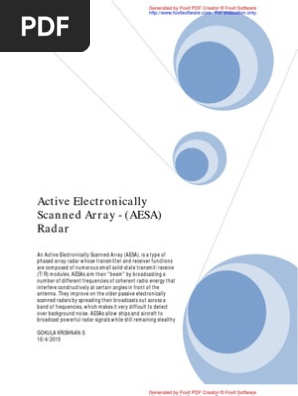 Aesa Radar Theory