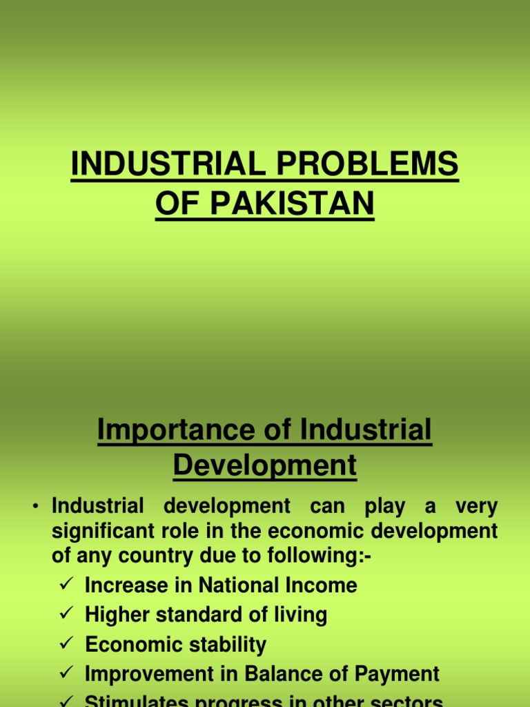 Industrial Problems of Pakistan | PDF | Economic Growth | Pakistan